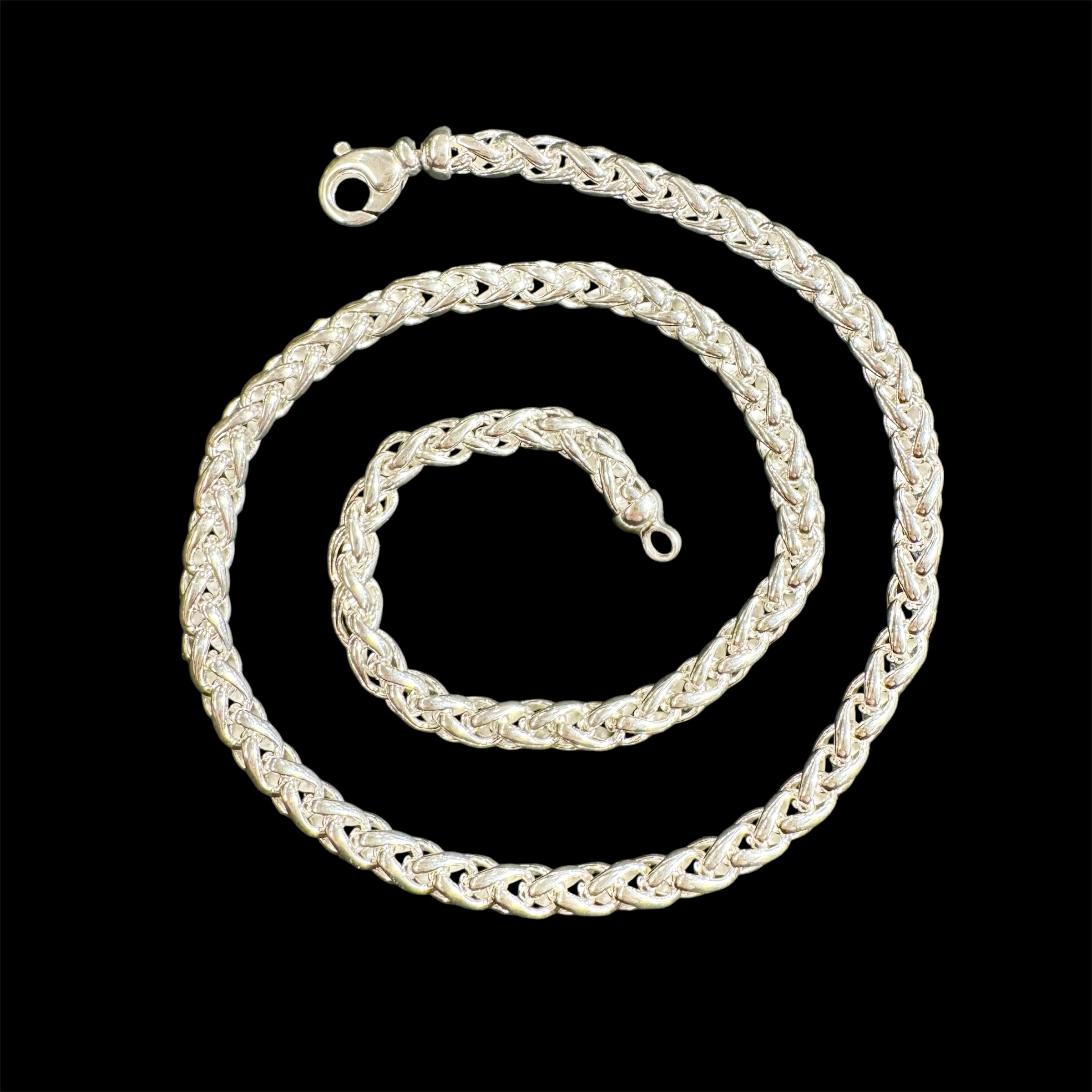 Sterling Silver Heavy Wheat Chain supplied by Artie Yellowhorse, 22 ...